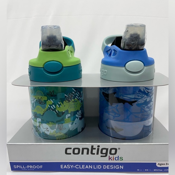Contigo | Other | Contigo Kids Water Bottles 2 Pack Dino New | Poshmark
